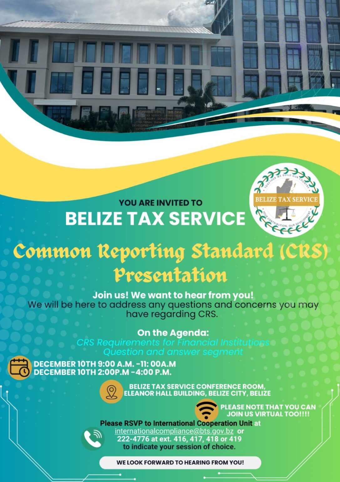 COMMON REPORTING STANDARD (CRS) PRESENTATION – Belize Tax Services